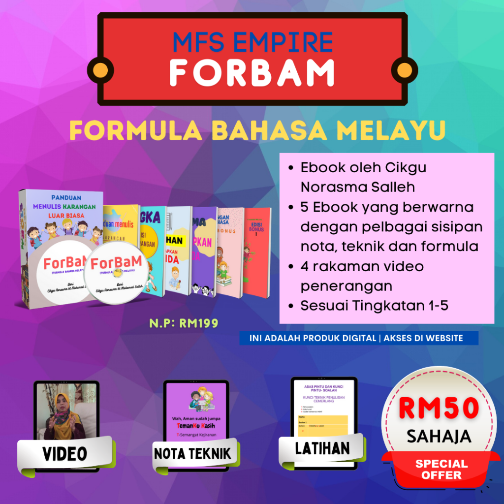 Ebook Formula Bahasa Melayu (ForBaM) untuk Tingkatan 1 hingga 5 oleh Cikgu Norasma Salleh ...