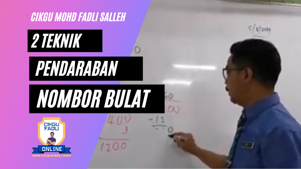 Rakaman Live Teknik Bahagi Dengan Nombor Besar. - Cikgu Mohd Fadli ...