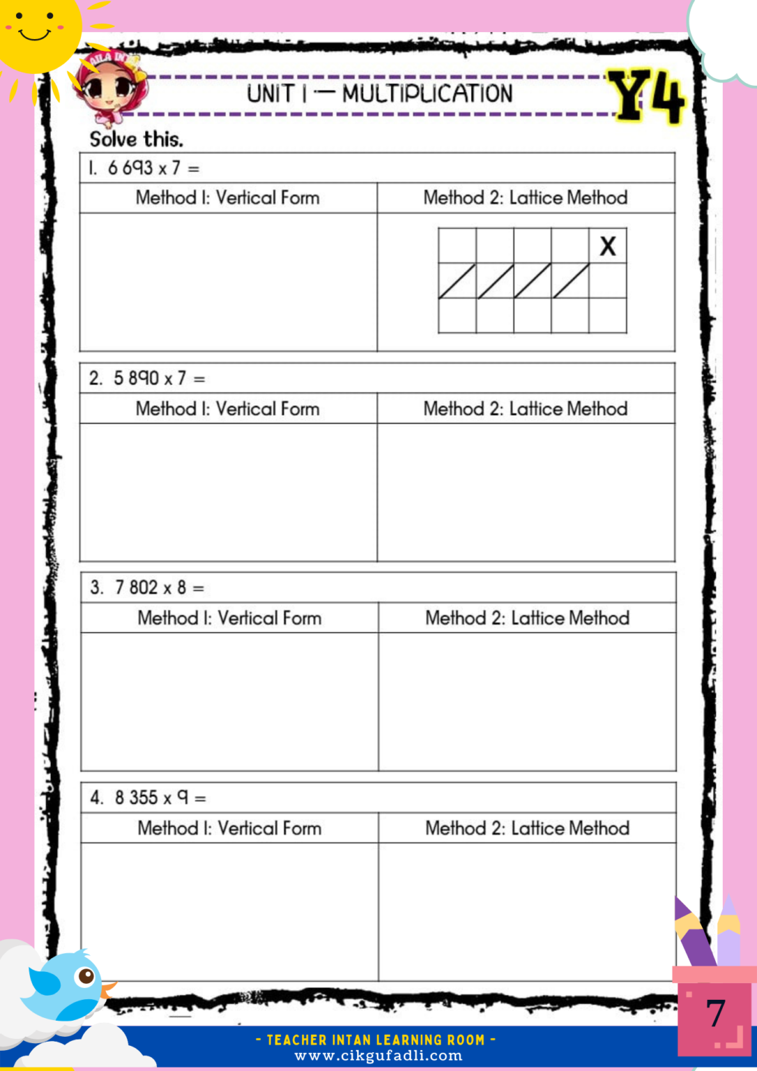 Mathematics Year 4 – Unit 1 Exercises - Cikgu Mohd Fadli Salleh Online