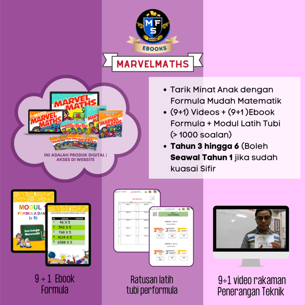 Bantu anak anda minat dengan subjek matematik dengan Marvel Maths ...