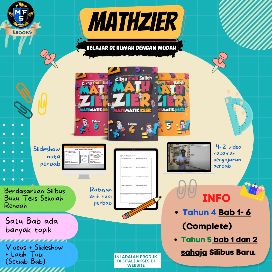 Mathzier Digital Merupakan Kelas Tambahan Online Yang Telah Dirakam - Cikgu Mohd Fadli Salleh Online