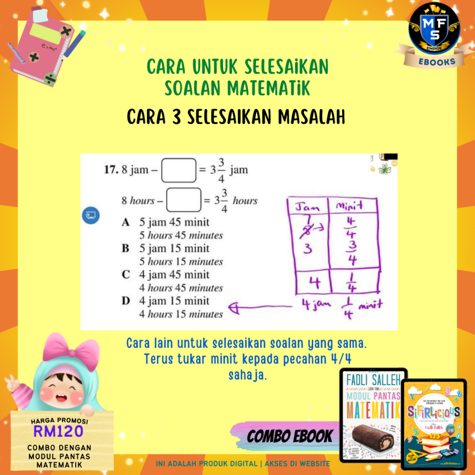 Jom kita lihat cara untuk selesaikan soalan matematik ini (Rujuk gambar ...