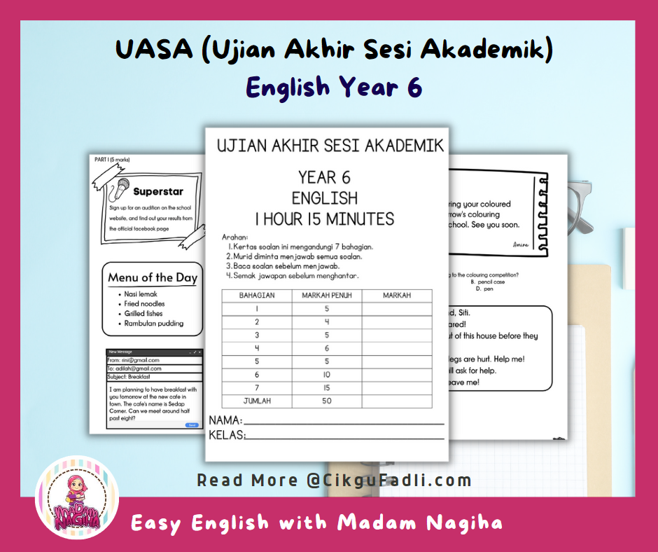 UASA Ujian Akhir Sesi Akademik English Year 6 Cikgu Mohd Fadli UASA Ujian Akhir Sesi Akademik English Year 6 Cikgu Mohd Fadli