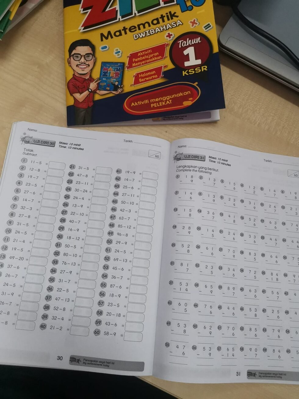 Ni buku latihan Matematik murid tahun 3. Antara murid slow kesan PdPr dulu. - Cikgu Mohd Fadli ...