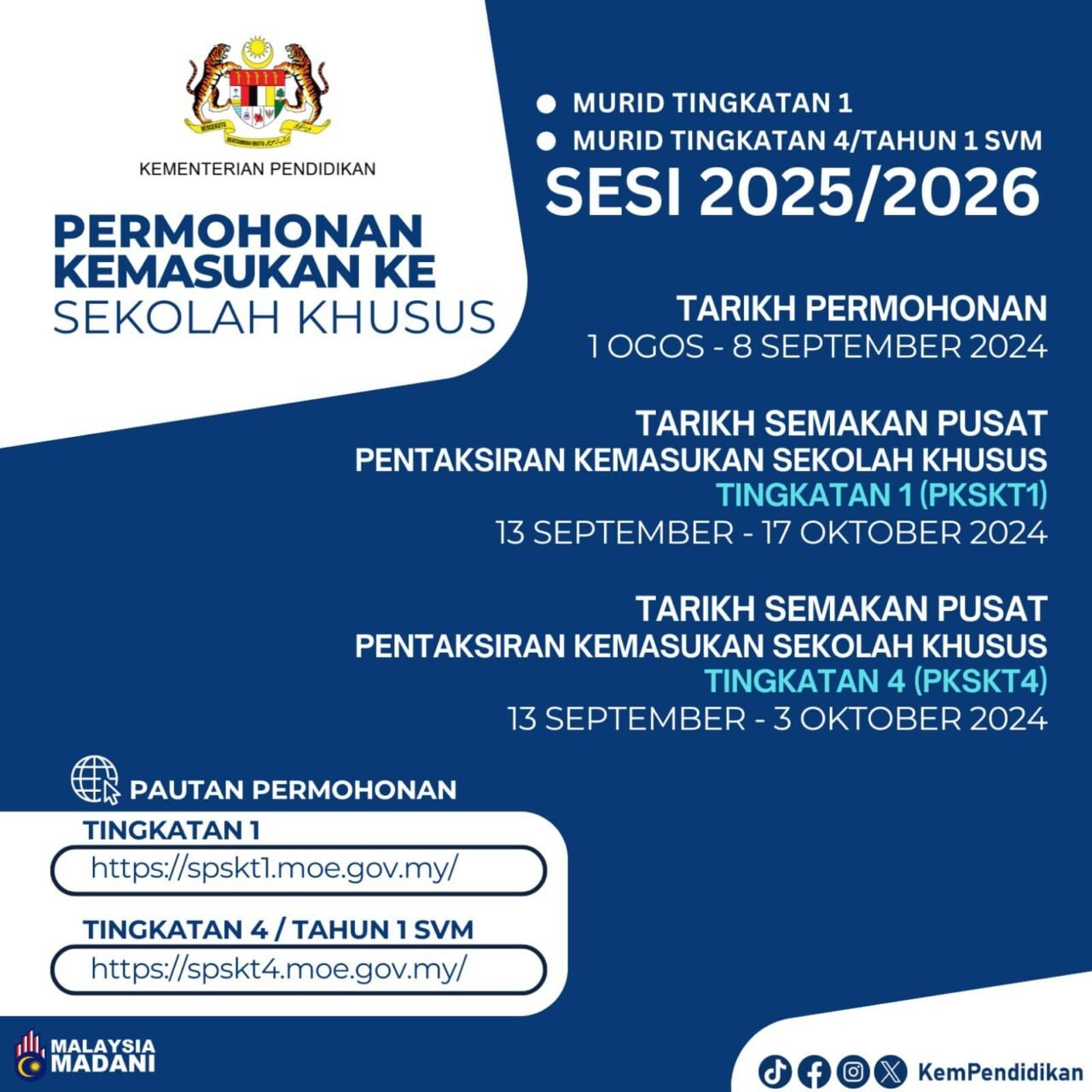 Panduan Permohonan Sekolah Khusus untuk Sesi 2025/2026 di Malaysia - Cikgu Fadli Online