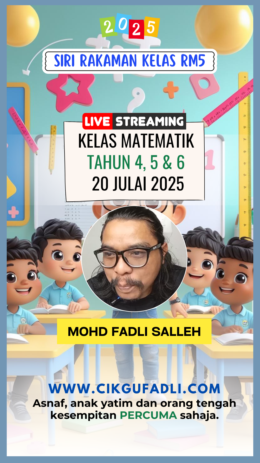 Kelas Matematik Tahun 4, 5 dan 6 – Rakaman 20 Julai 2025