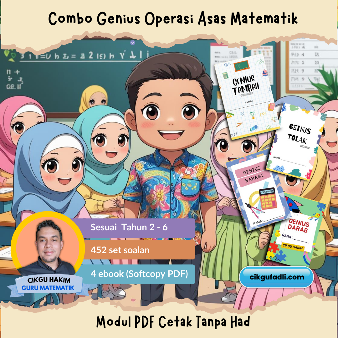 Combo Genius Operasi Asas Matematik – Modul PDF Cetak Tanpa Had