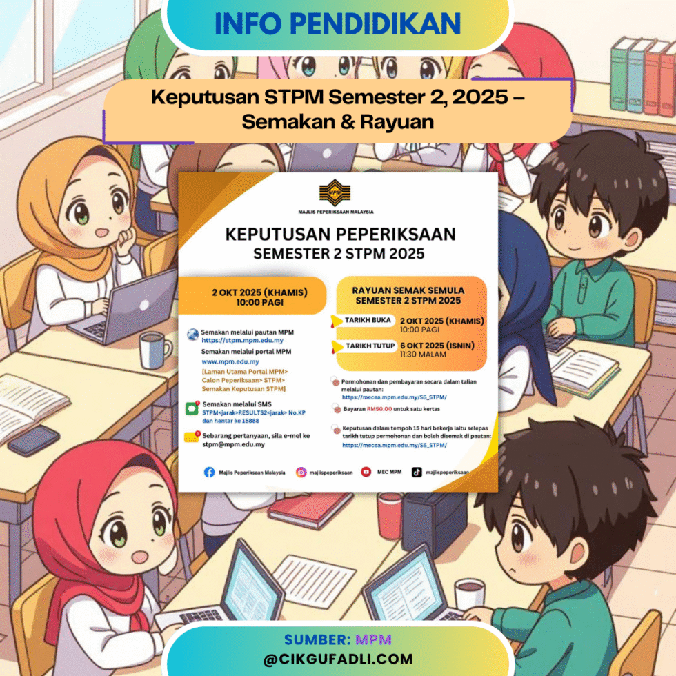 Keputusan STPM Semester 2 2025 – Semakan & Rayuan